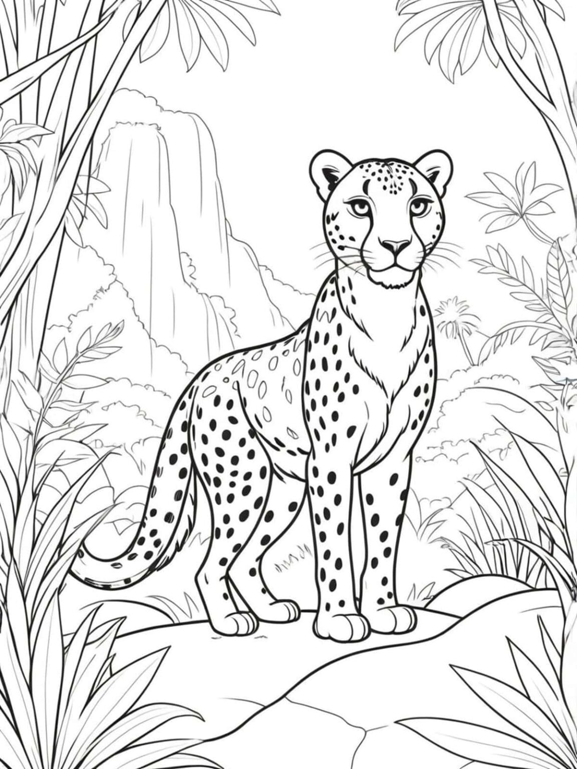 Engaging 30+ Cheetah Coloring Pages for Kids 🎨🐆 - Coloringpagesforkids.net