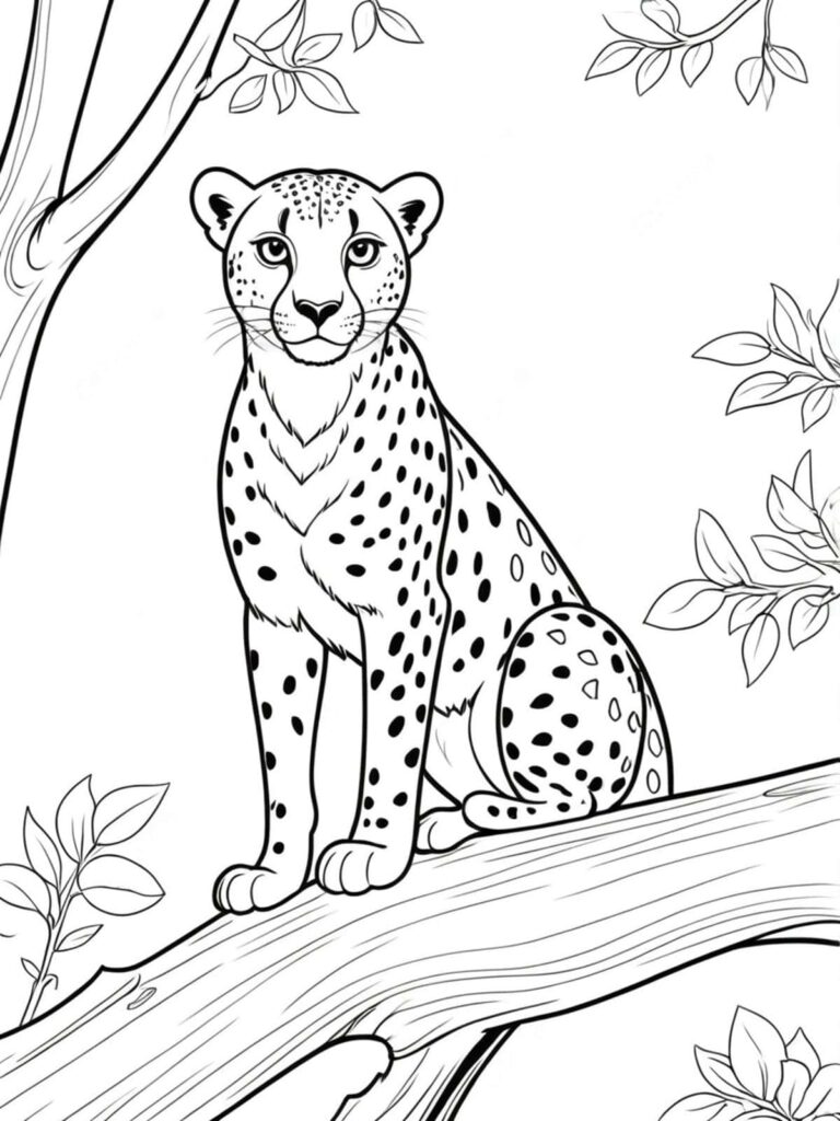 Engaging 30+ Cheetah Coloring Pages for Kids 🎨🐆 - Coloringpagesforkids.net