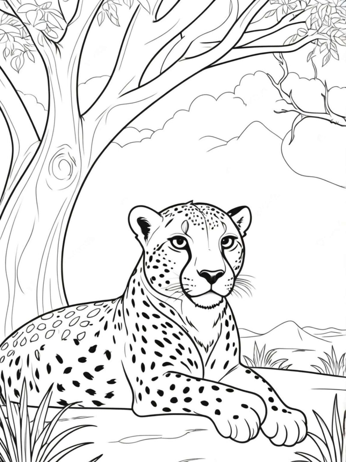 Engaging 30+ Cheetah Coloring Pages for Kids 🎨🐆 - Coloringpagesforkids.net