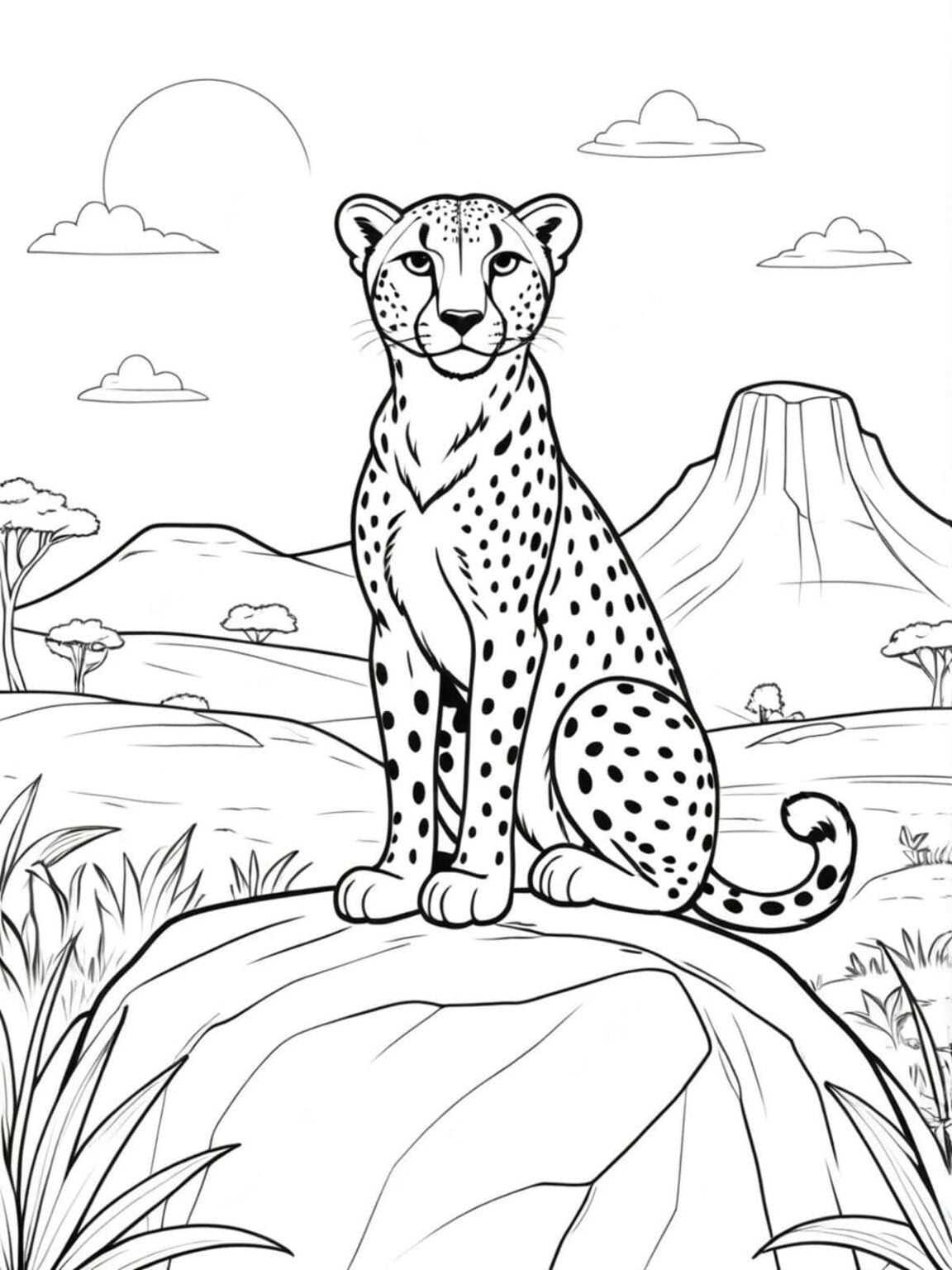 Engaging 30+ Cheetah Coloring Pages for Kids 🎨🐆 - Coloringpagesforkids.net