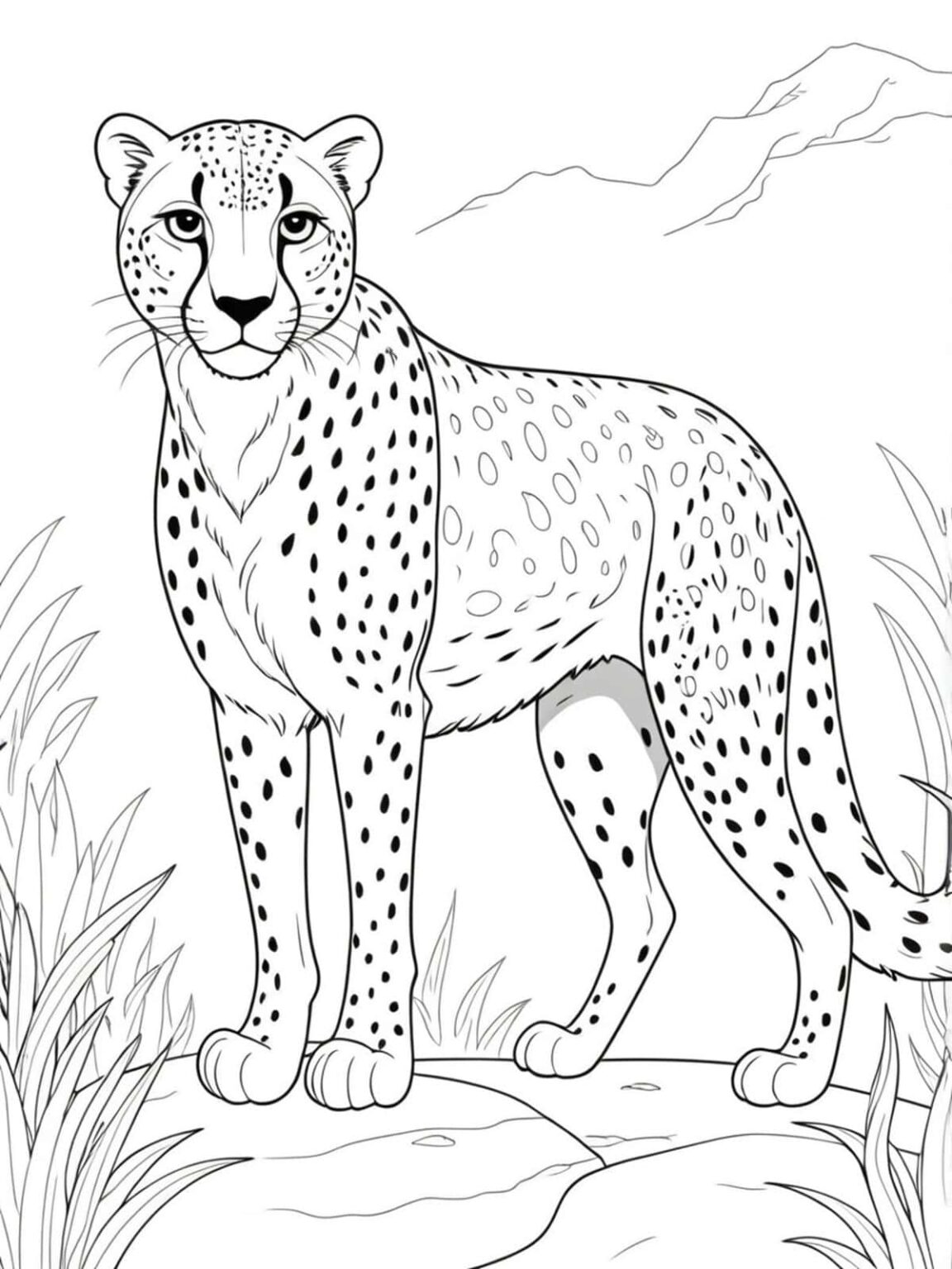 Engaging 30+ Cheetah Coloring Pages for Kids 🎨🐆 - Coloringpagesforkids.net