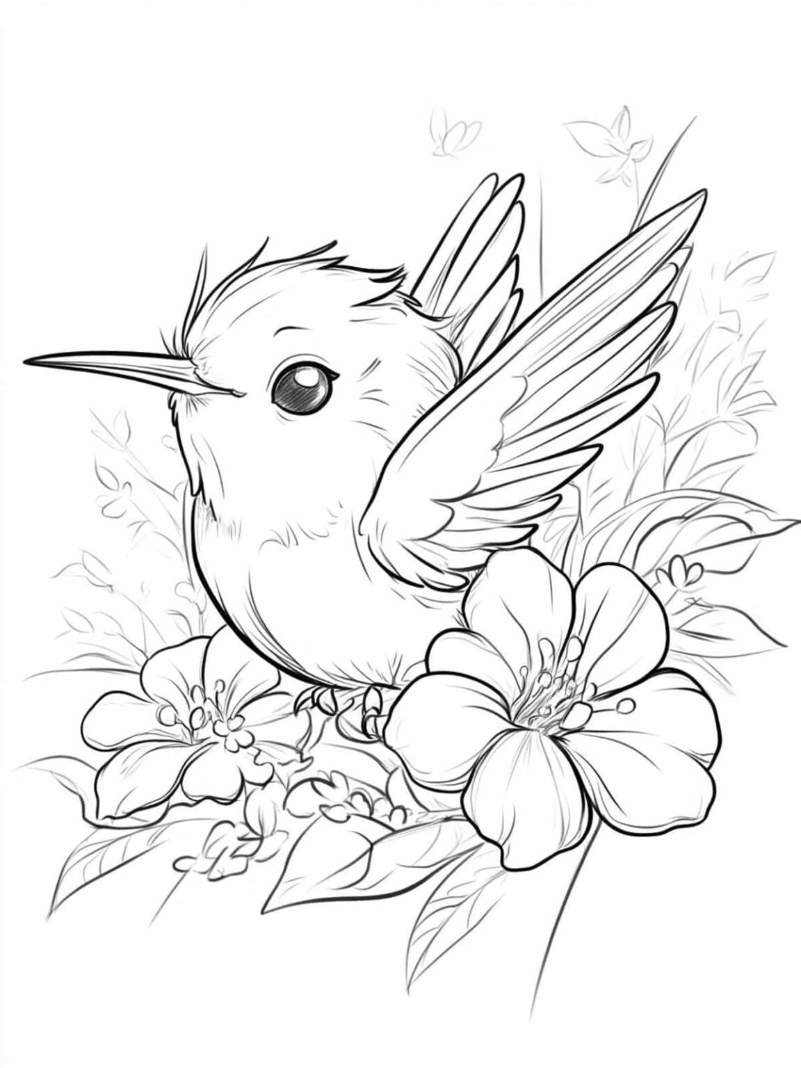 Más de 25 páginas para colorear de colibríes: la belleza de la ...