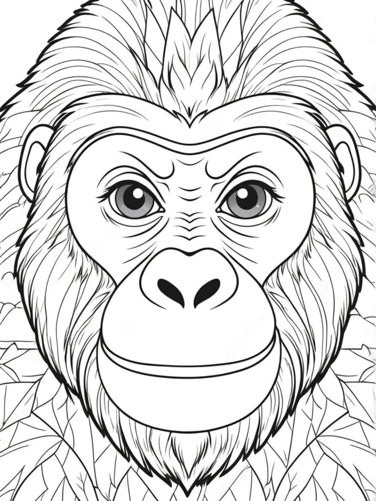 20+ Free Printable Gorilla Coloring Pages for Kids ...