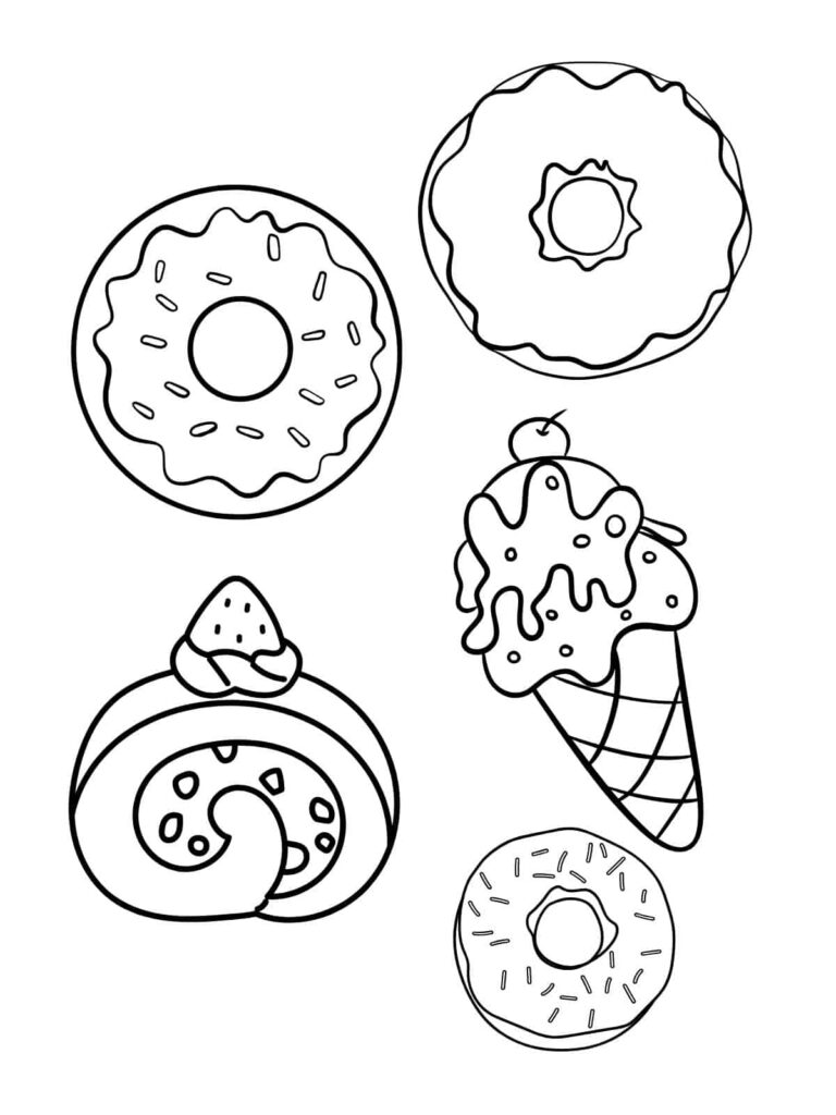 Explore The World Of Food With 40 Free Printable Coloring Pages 🍕🍩 ...