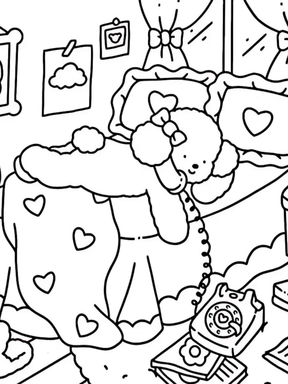 Free Printale Comfy and Cozy Coloring Pages 🌈🧸 - Coloringpagesforkids.net