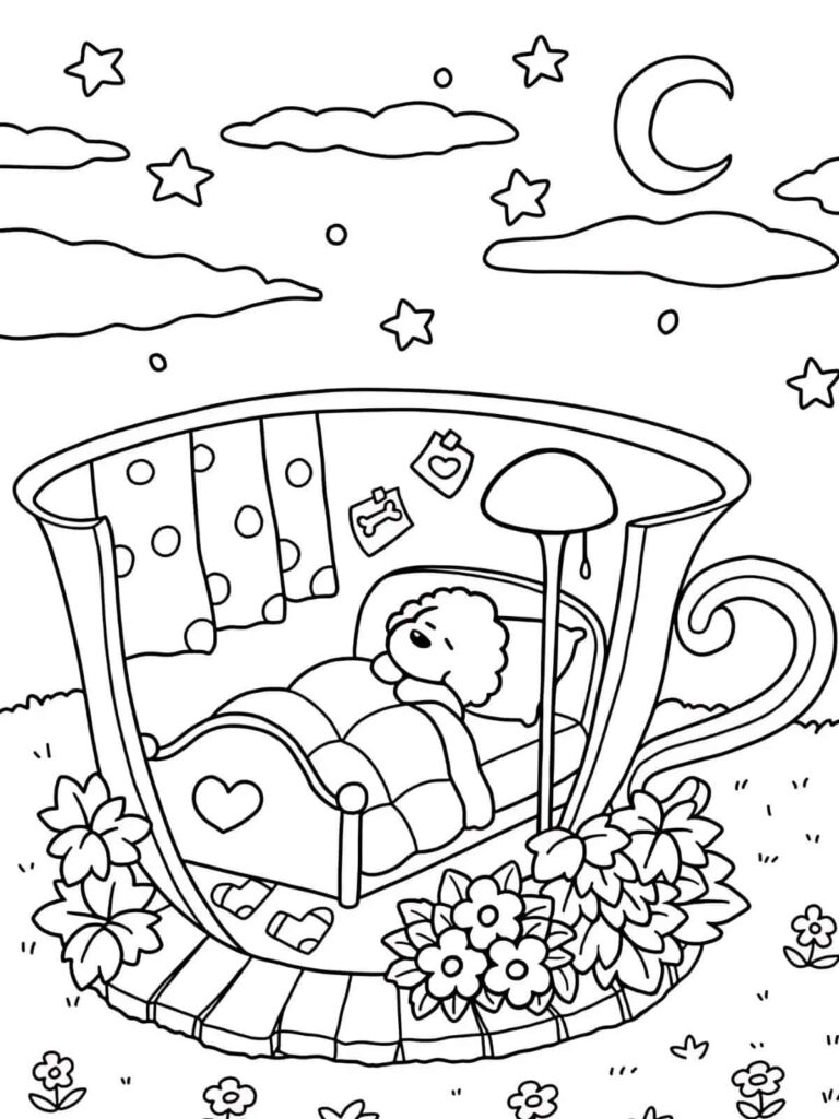 Gratis Printale Comfy en Cozy kleurplaten 🌈🧸 - Coloringpagesforkids.net