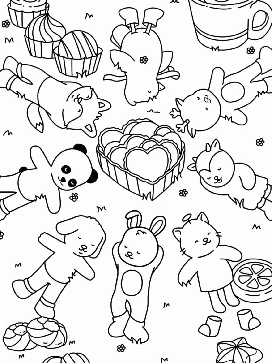 Free Printale Comfy and Cozy Coloring Pages 🌈🧸 - Coloringpagesforkids.net
