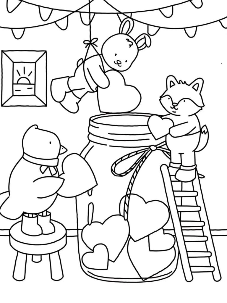 Free Printale Comfy and Cozy Coloring Pages 🌈🧸 - Coloringpagesforkids.net