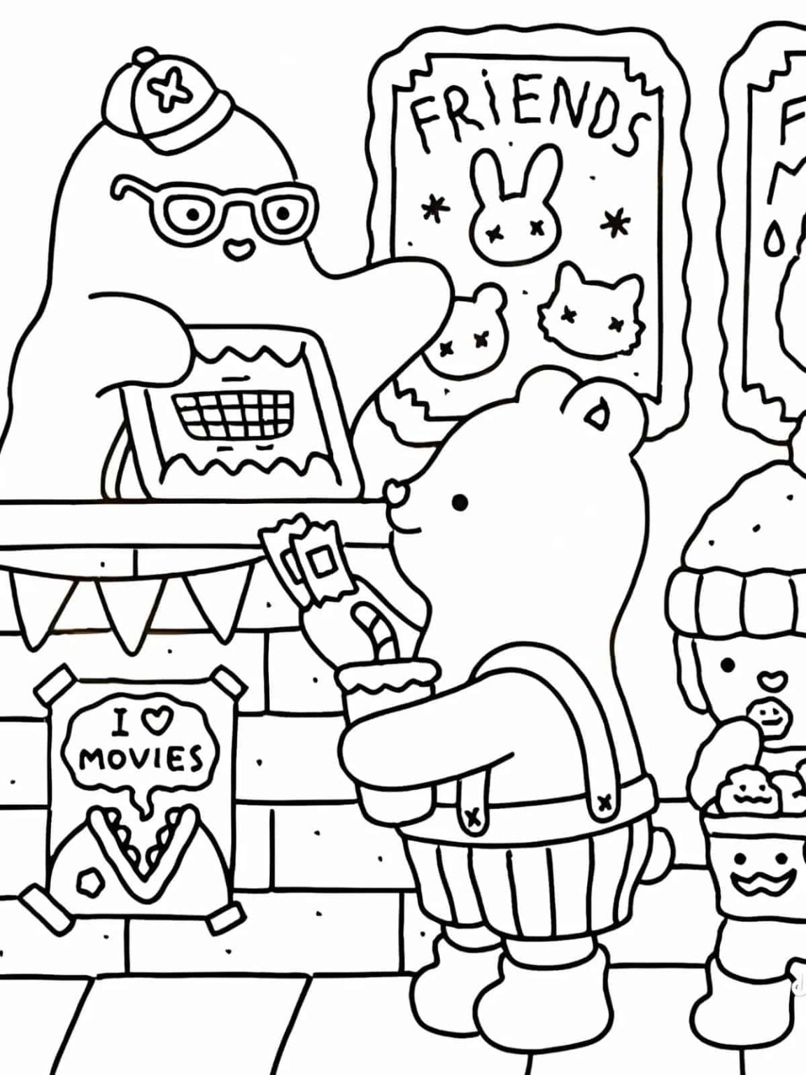 Free Printale Comfy and Cozy Coloring Pages 🌈🧸 - Coloringpagesforkids.net