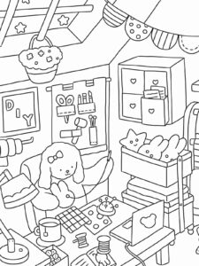 Free Printale Comfy and Cozy Coloring Pages 🌈🧸 - Coloringpagesforkids.net