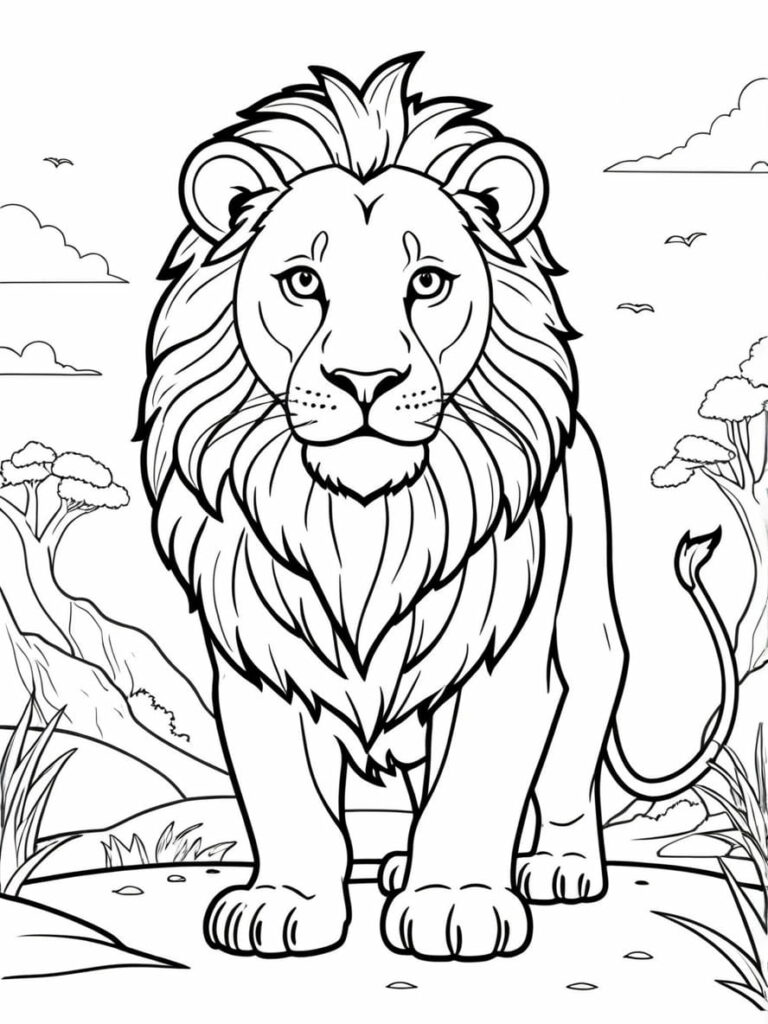 Best Lion Coloring Pages Printable For Kids - Coloringpagesforkids.net