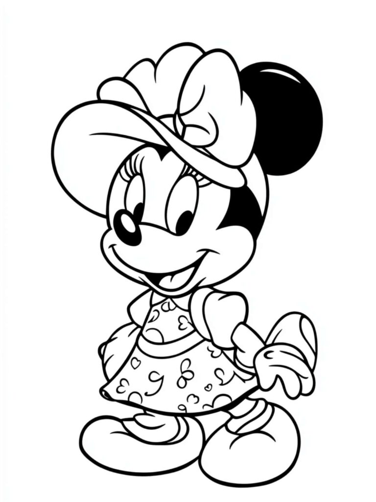 Peste 30 de pagini de colorat adorabile cu Minnie Mouse 🎨🐭 ...