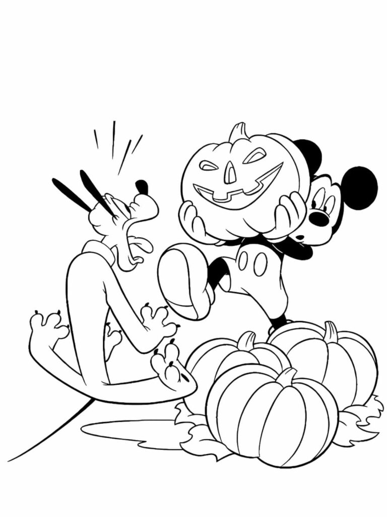 Collection of 30+ disney halloween coloring pages printable ...