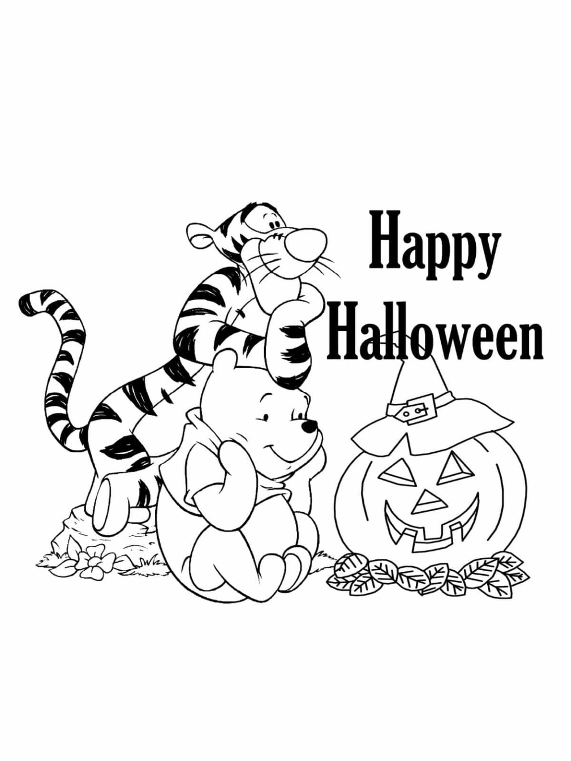 Collection of 30+ disney halloween coloring pages printable ...