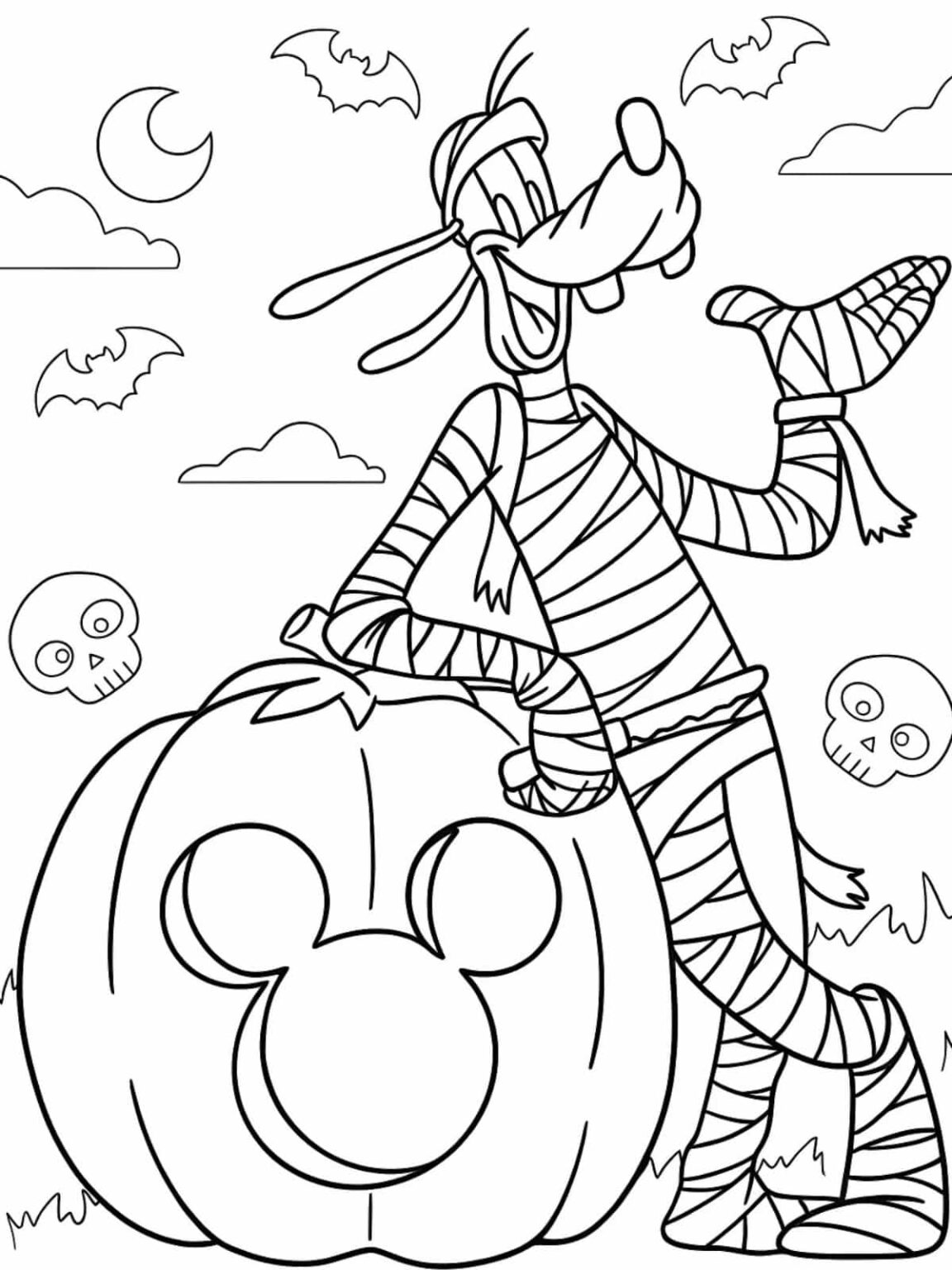 Collection of 30+ disney halloween coloring pages printable ...