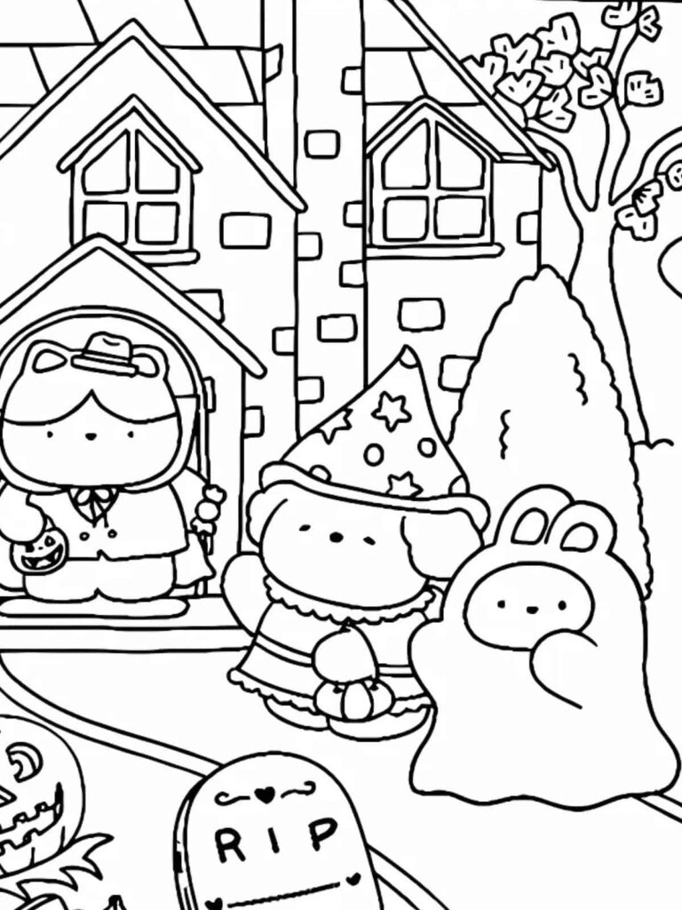 Free Printale Comfy and Cozy Coloring Pages 🌈🧸 - Coloringpagesforkids.net