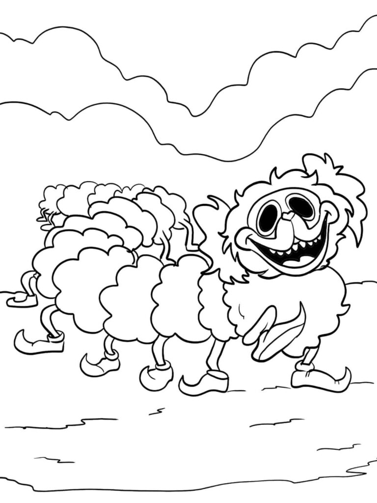 Omalovánky Poppy Playtime: Color the Cuddles 🧸🎨 - Coloringpagesforkids.net