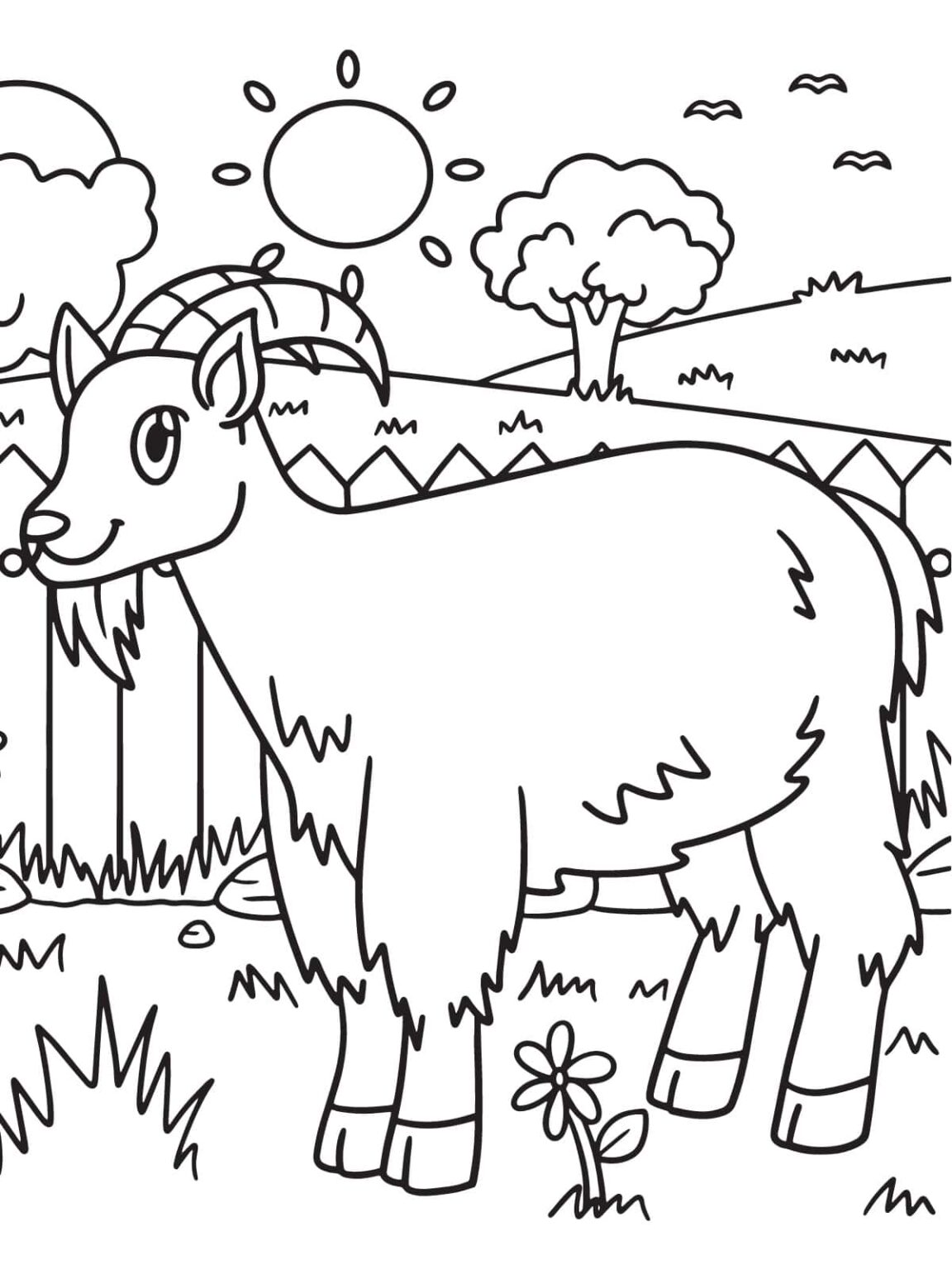 Explore the World of 30+ Goat Coloring Pages 🐐🎨 - Coloringpagesforkids.net