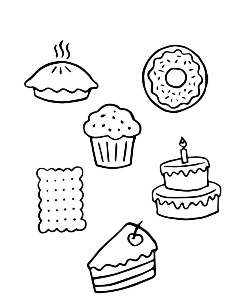 Explore The World Of Food With 40 Free Printable Coloring Pages 🍕🍩 ...