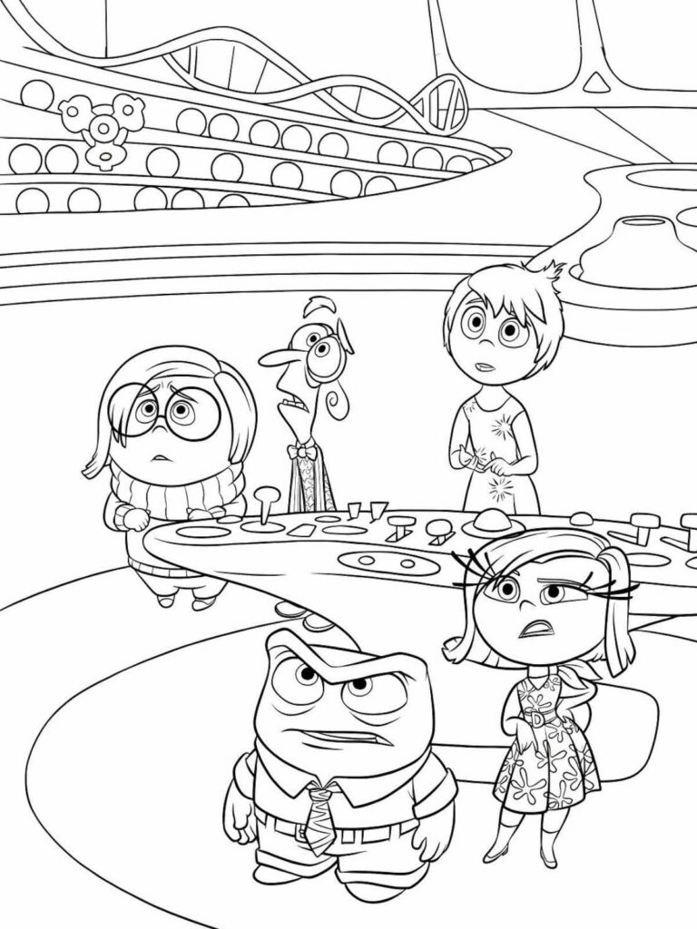 Inside Out 2 Coloring Pages for All Emotions 🌈💖 - Coloringpagesforkids.net