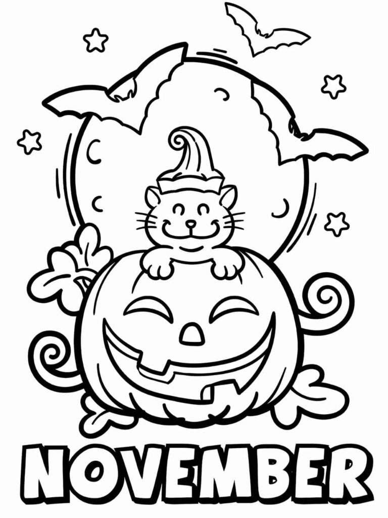 Beautiful 20+ November Coloring Pages for Kids 🍂 🦃 ...