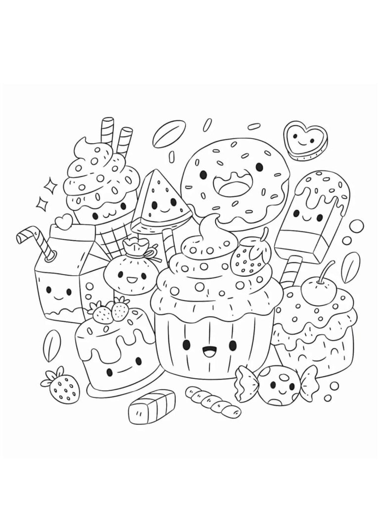 Explore The World Of Food With 40 Free Printable Coloring Pages 🍕🍩 ...