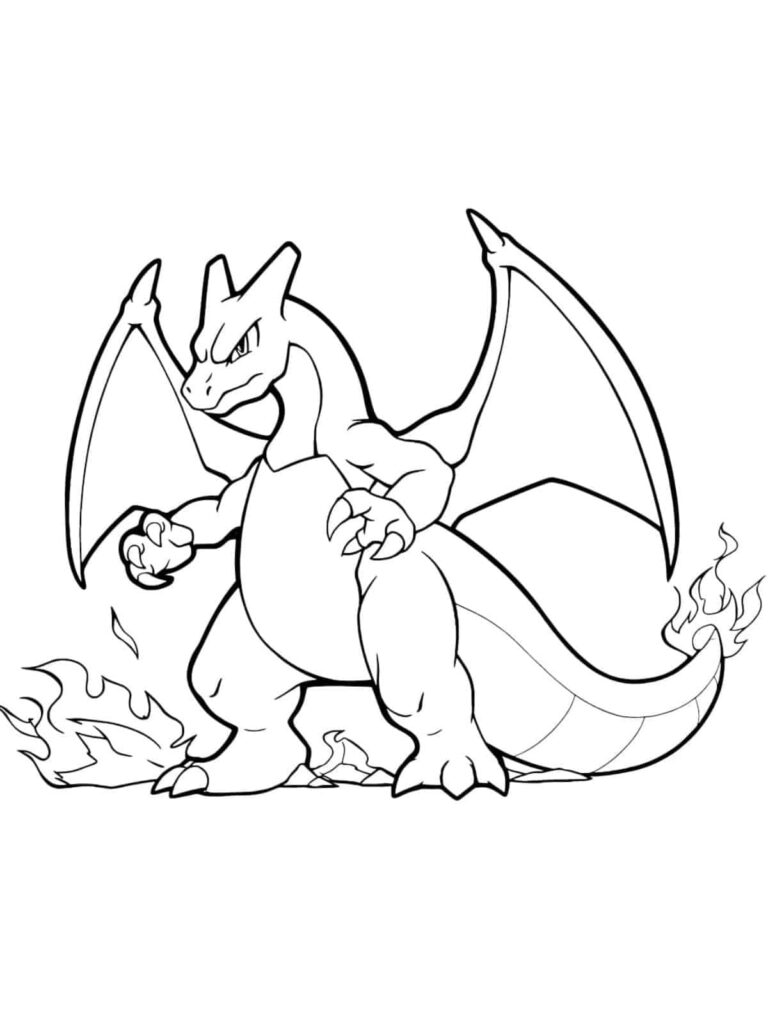 30 Fun Charizard Coloring Pages For Kids 🎨🔥 - Coloringpagesforkids.net
