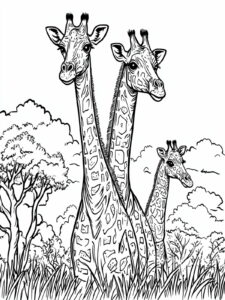 Le 30 migliori pagine da colorare di giraffe stampabili per bambini 🦒🎨 ...