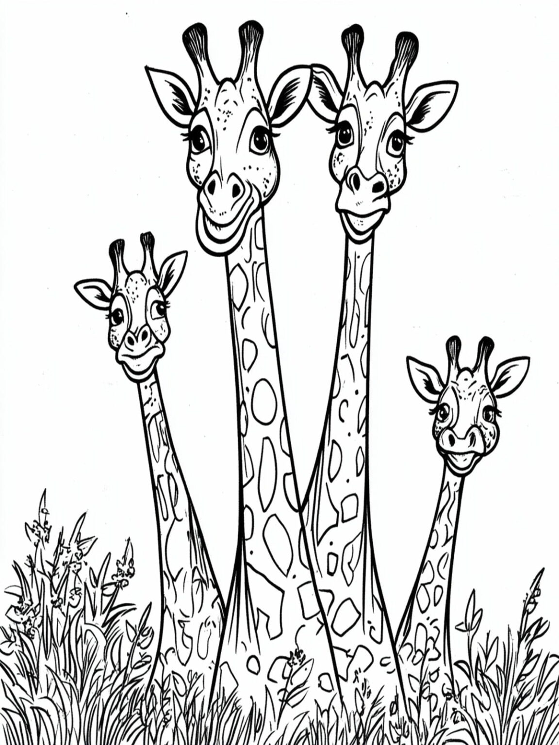 Le 30 migliori pagine da colorare di giraffe stampabili per bambini 🦒🎨 ...