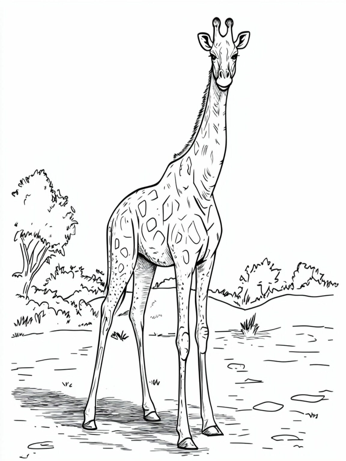 Le 30 migliori pagine da colorare di giraffe stampabili per bambini 🦒🎨 ...
