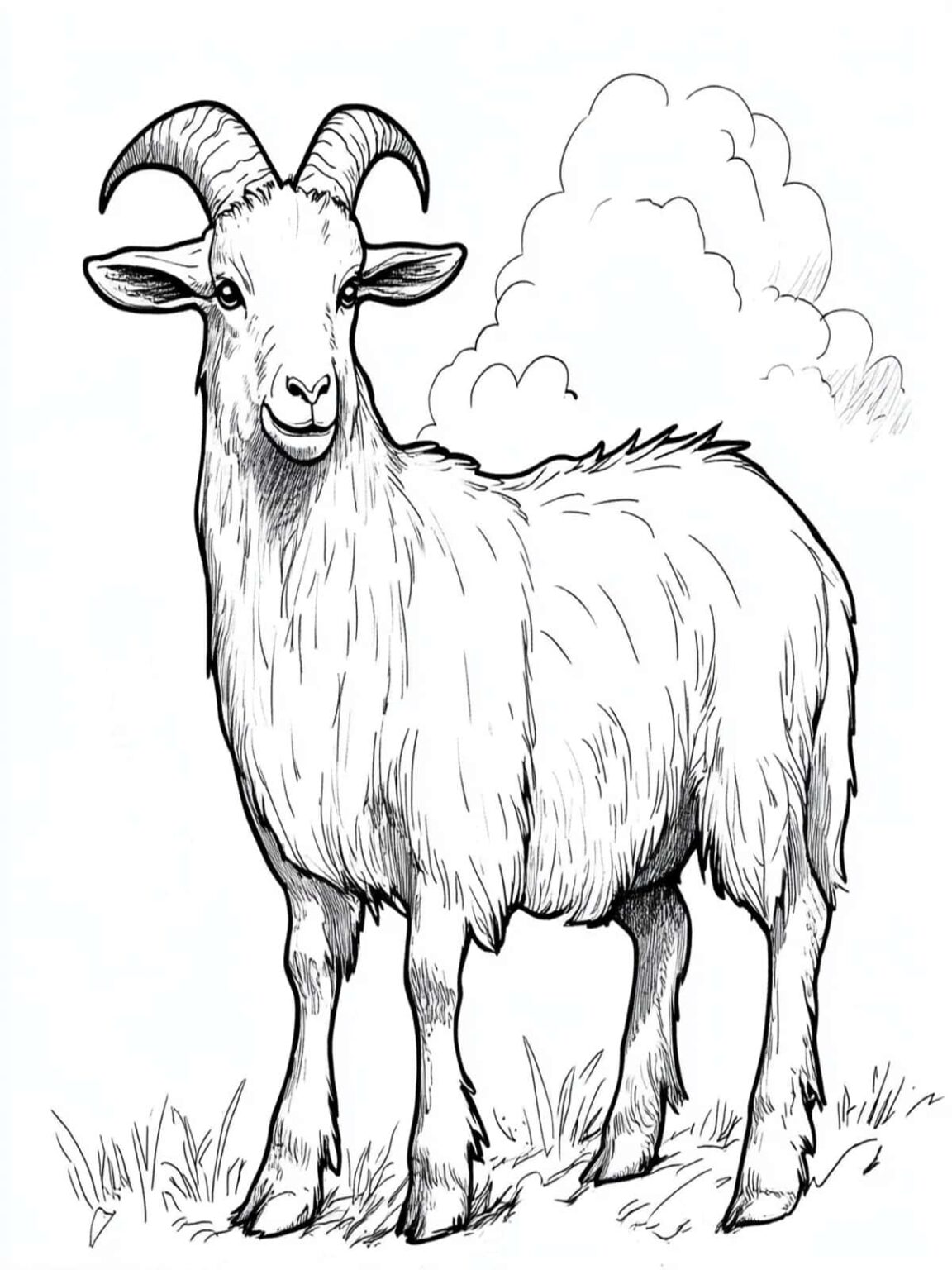 Jelajahi Dunia 30+ Halaman Mewarnai Kambing 🐐🎨 - Coloringpagesforkids.net