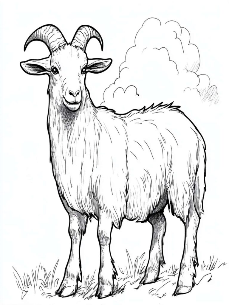 Jelajahi Dunia 30+ Halaman Mewarnai Kambing 🐐🎨 - Coloringpagesforkids.net