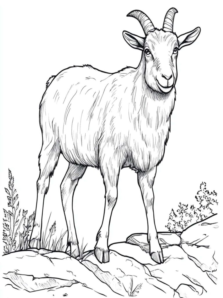 Explore the World of 30+ Goat Coloring Pages 🐐🎨 - Coloringpagesforkids.net