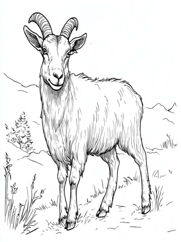 Jelajahi Dunia 30+ Halaman Mewarnai Kambing 🐐🎨 - Coloringpagesforkids.net