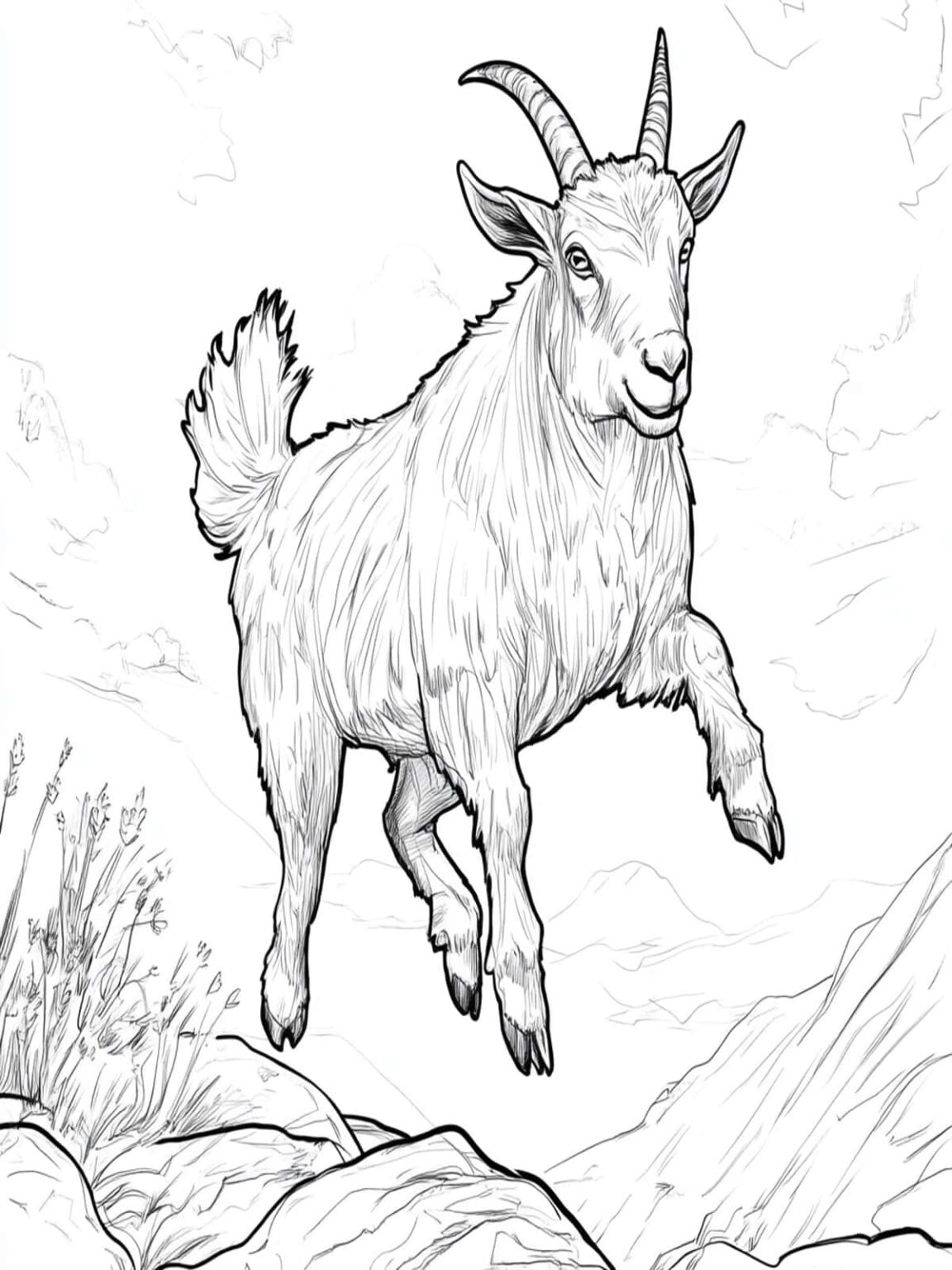 Jelajahi Dunia 30+ Halaman Mewarnai Kambing 🐐🎨 - Coloringpagesforkids.net