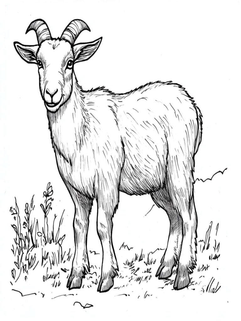 Jelajahi Dunia 30+ Halaman Mewarnai Kambing 🐐🎨 - Coloringpagesforkids.net