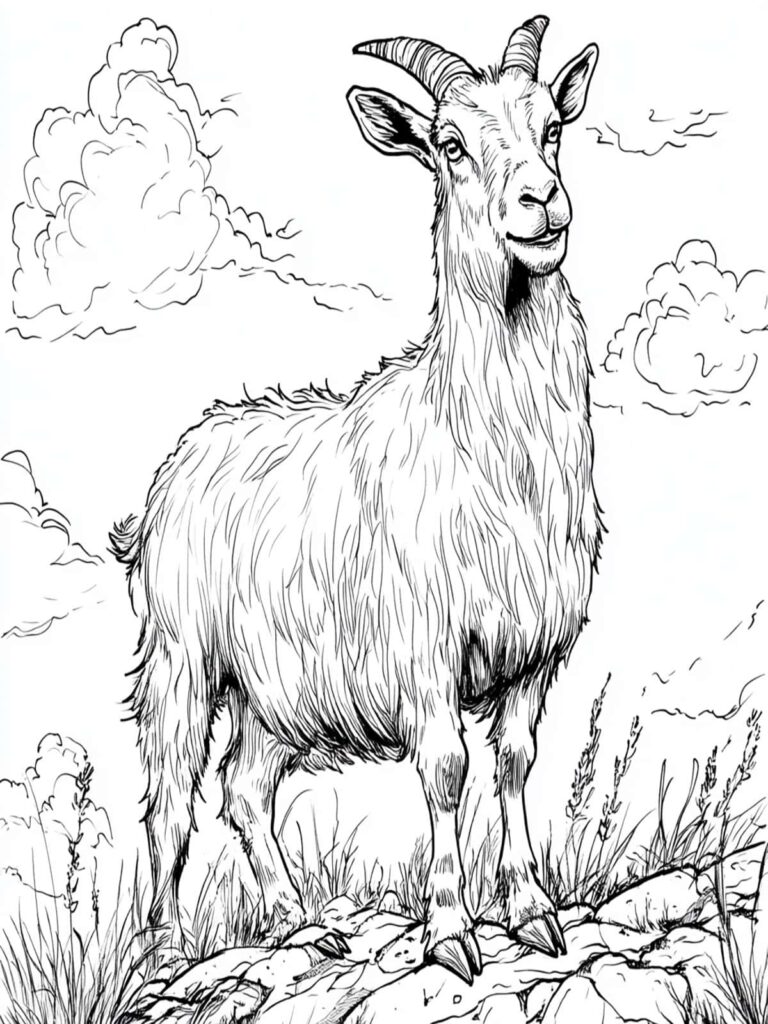 Jelajahi Dunia 30+ Halaman Mewarnai Kambing 🐐🎨 - Coloringpagesforkids.net