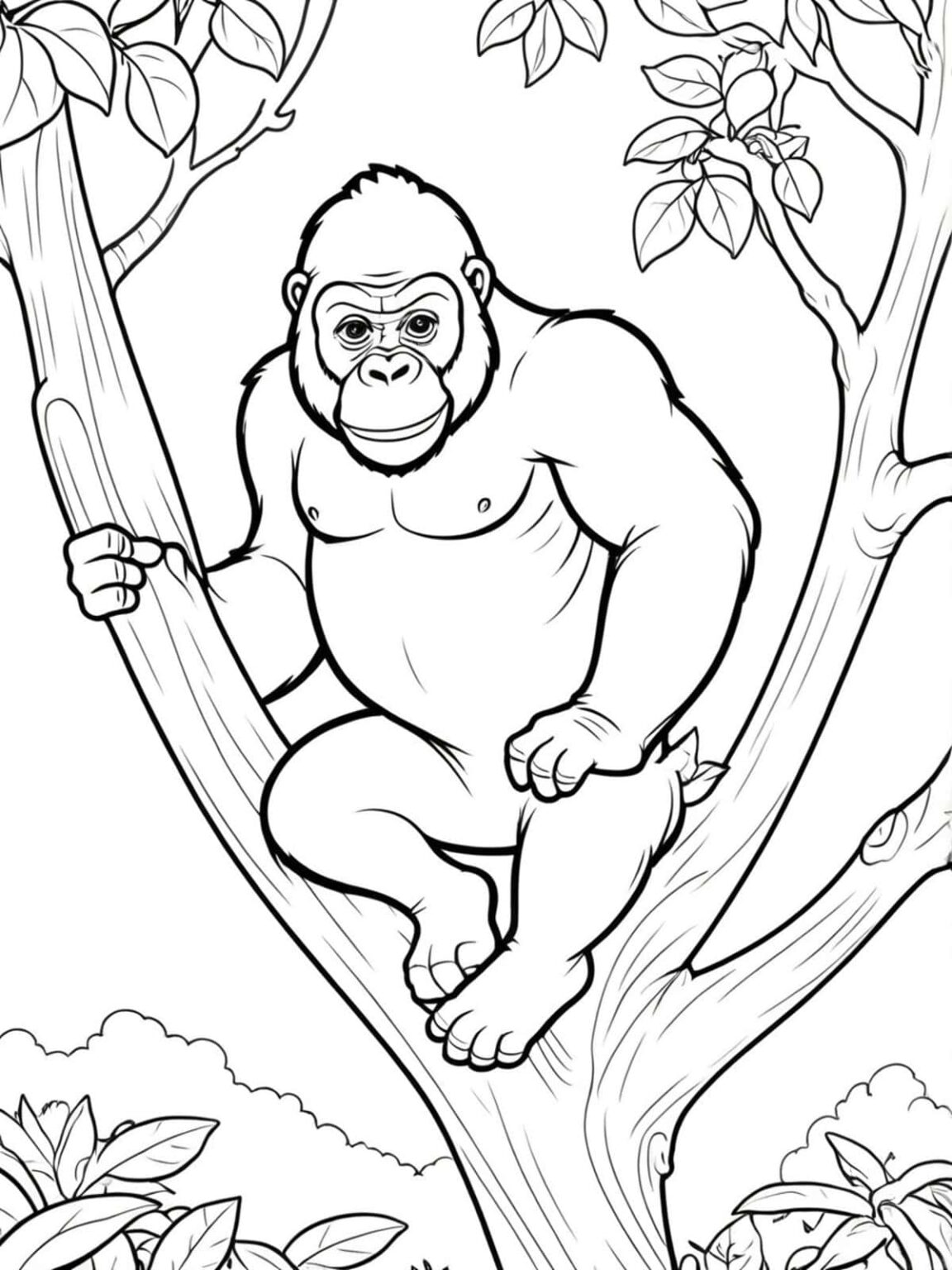 20+ Free Printable Gorilla Coloring Pages for Kids ...