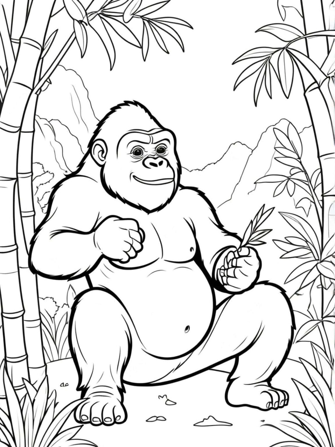 20+ Free Printable Gorilla Coloring Pages for Kids - Coloringpagesforkids.net