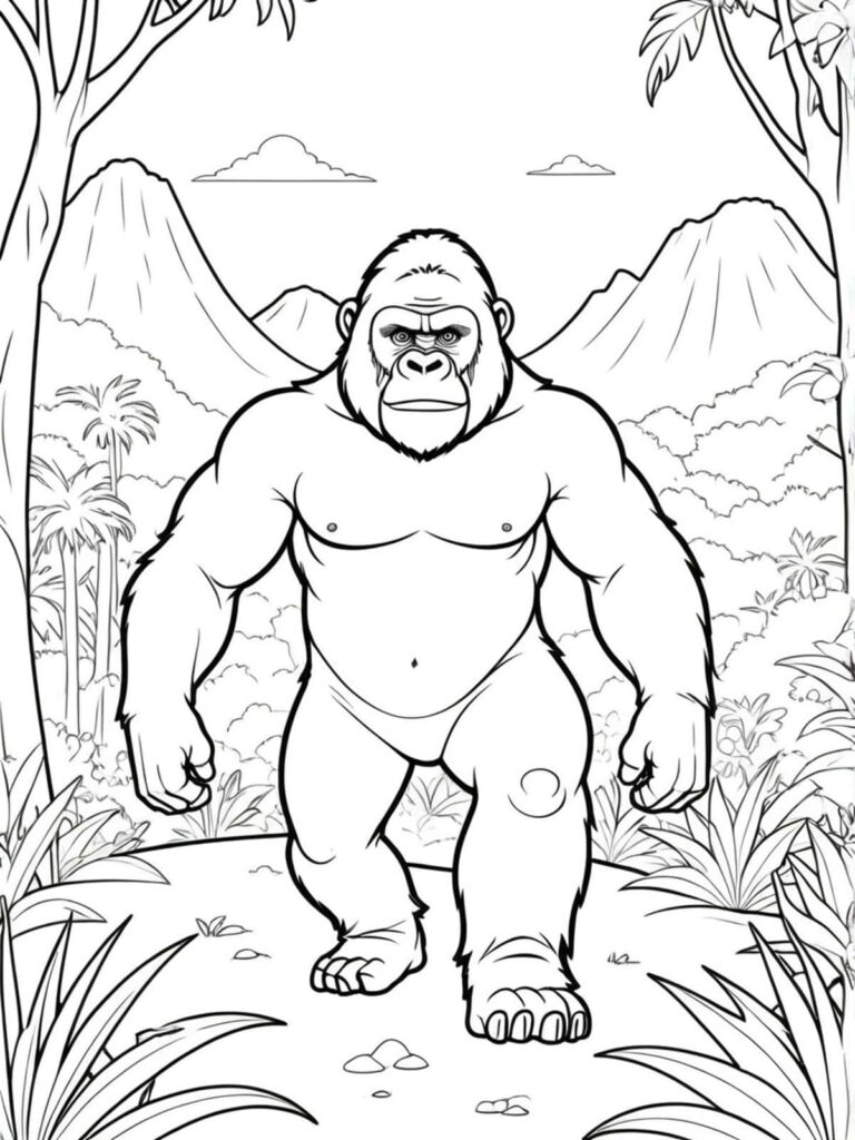 20+ Free Printable Gorilla Coloring Pages for Kids ...