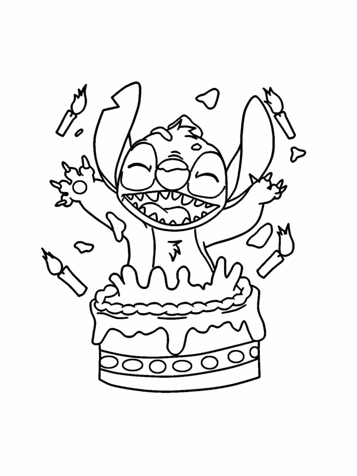 Crea recuerdos con más de 30 páginas para colorear de Stitch gratis ...