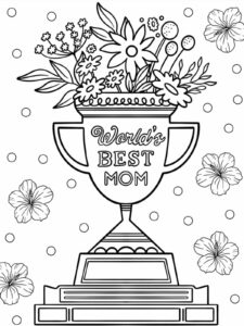 Descubre 40 páginas para colorear gratis del día de la madre 🎨💐 ...