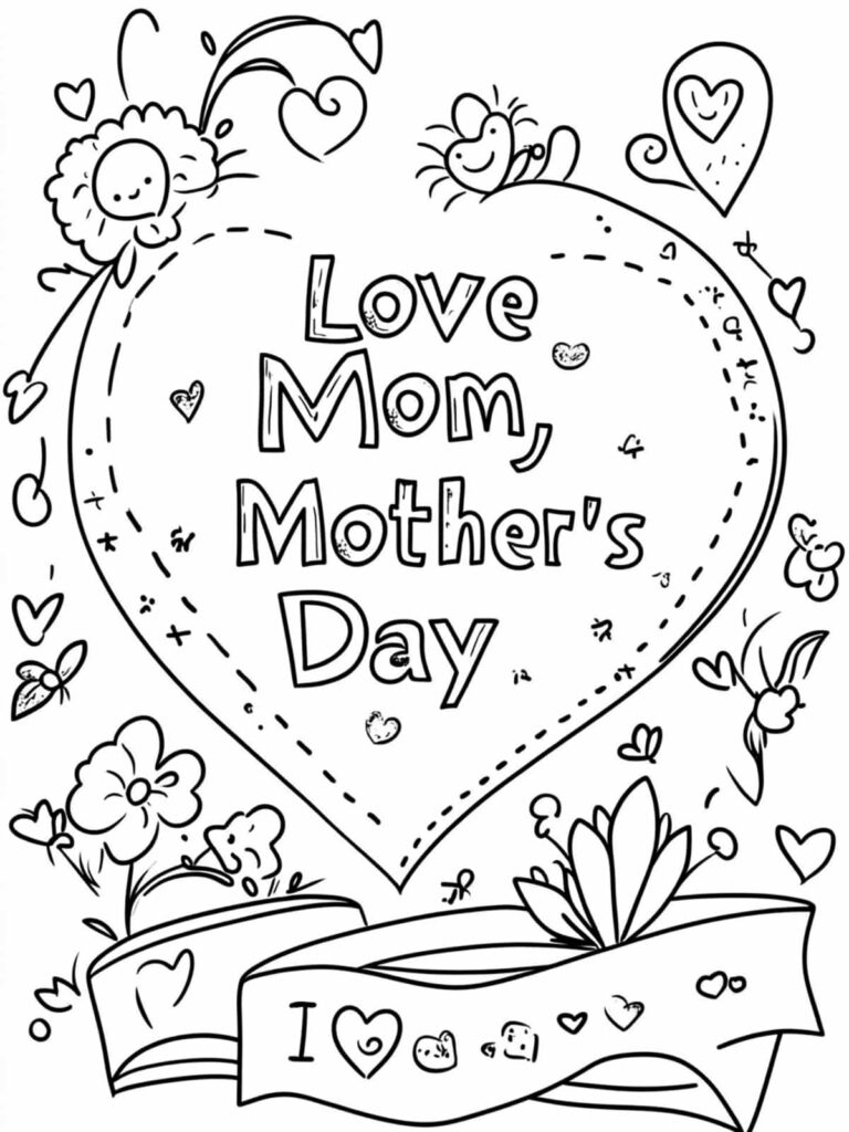 Temukan 40 halaman mewarnai hari ibu gratis 🎨💐 - Coloringpagesforkids.net