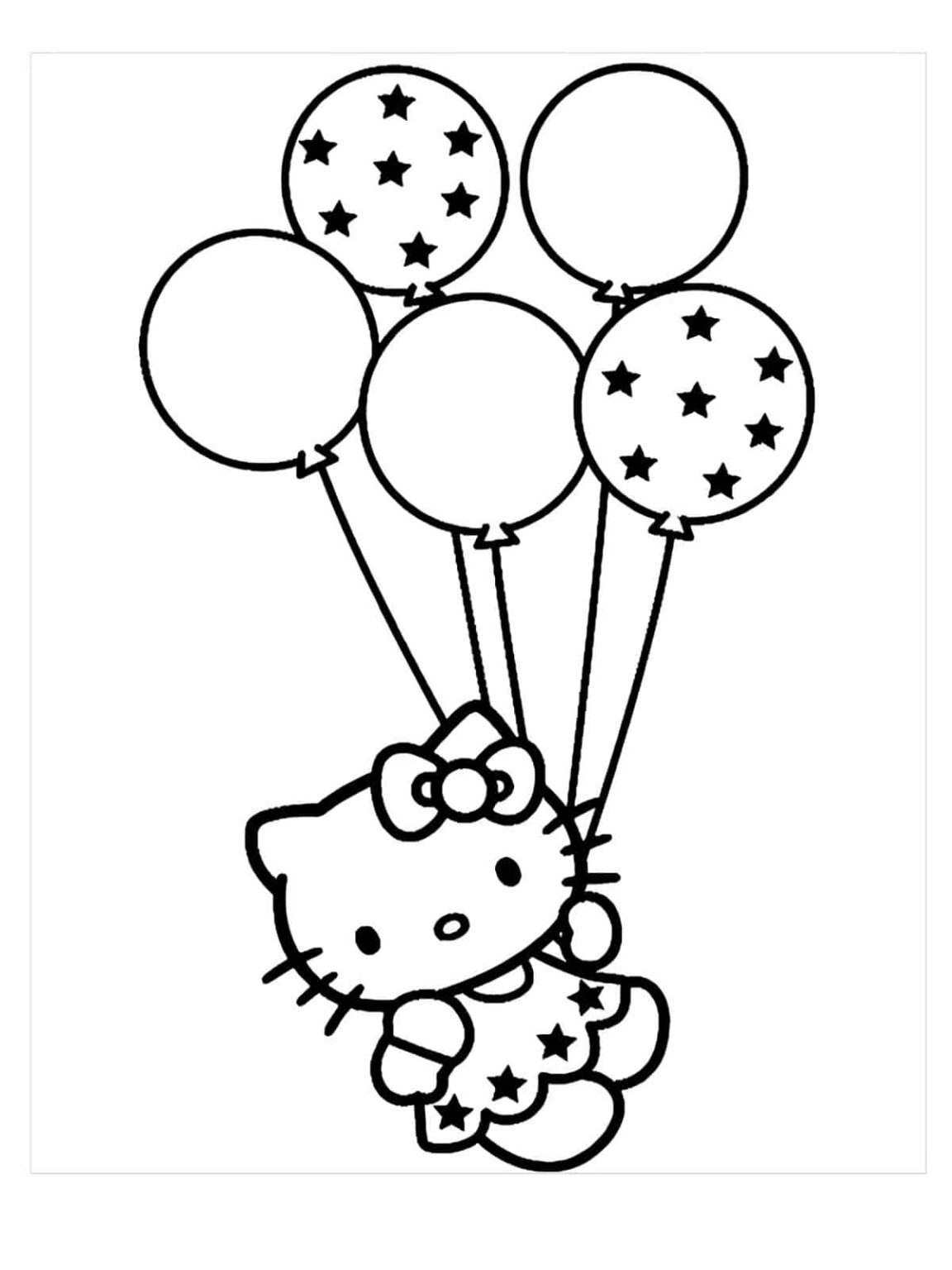 Giv Hello Kitty liv med 60+ gratis farvelægningssider 🎀🐱 ...