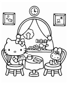 Giv Hello Kitty liv med 60+ gratis farvelægningssider 🎀🐱 ...