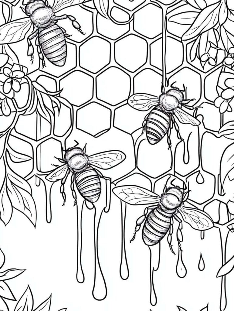 30+ free bee coloring pages for hours of fun 🌼🐝 - Coloringpagesforkids.net