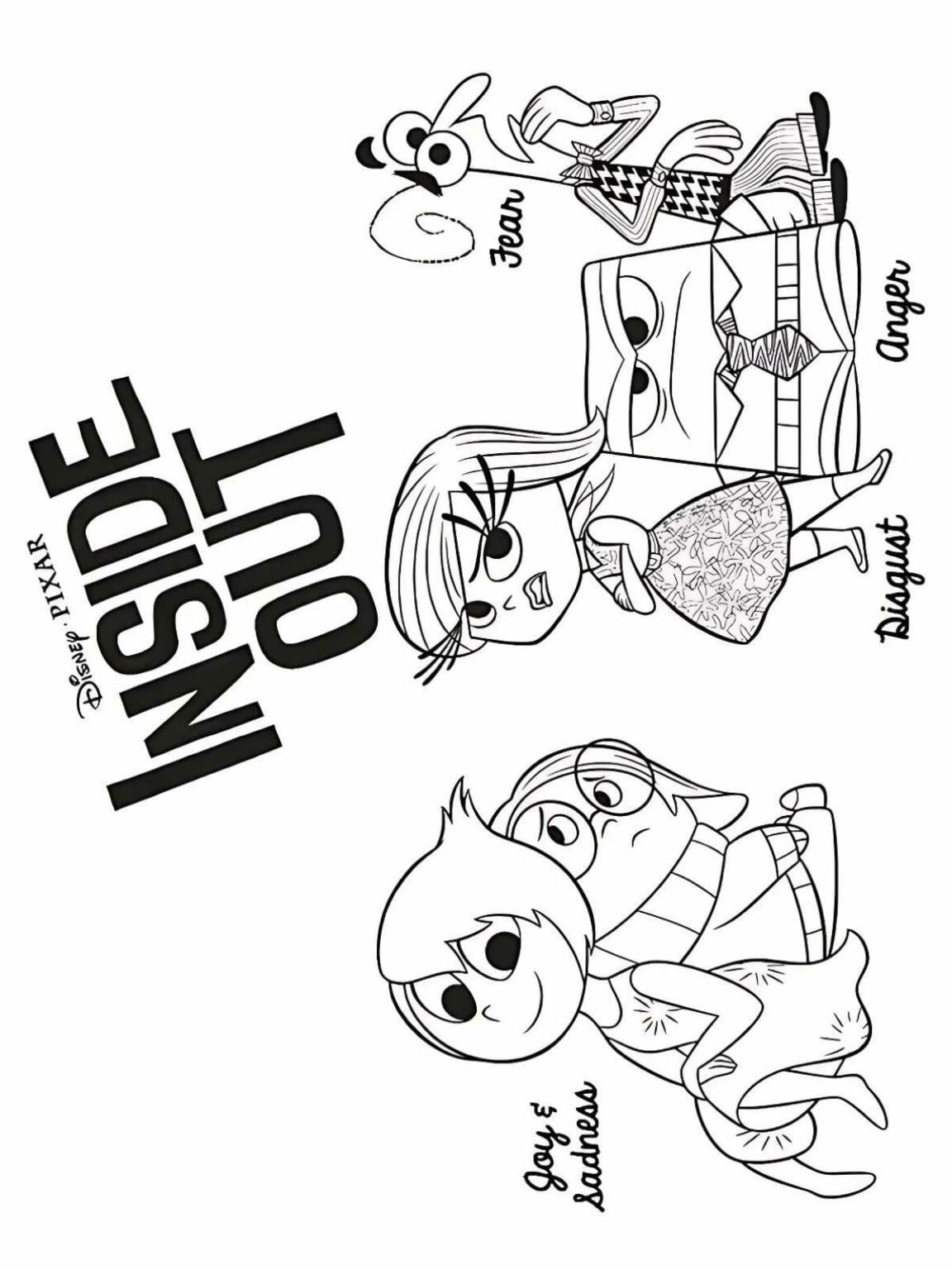 Inside Out 2 Coloring Pages for All Emotions 🌈💖 - Coloringpagesforkids.net