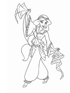 30+ pagine da colorare della principessa Jasmine stampabili ...