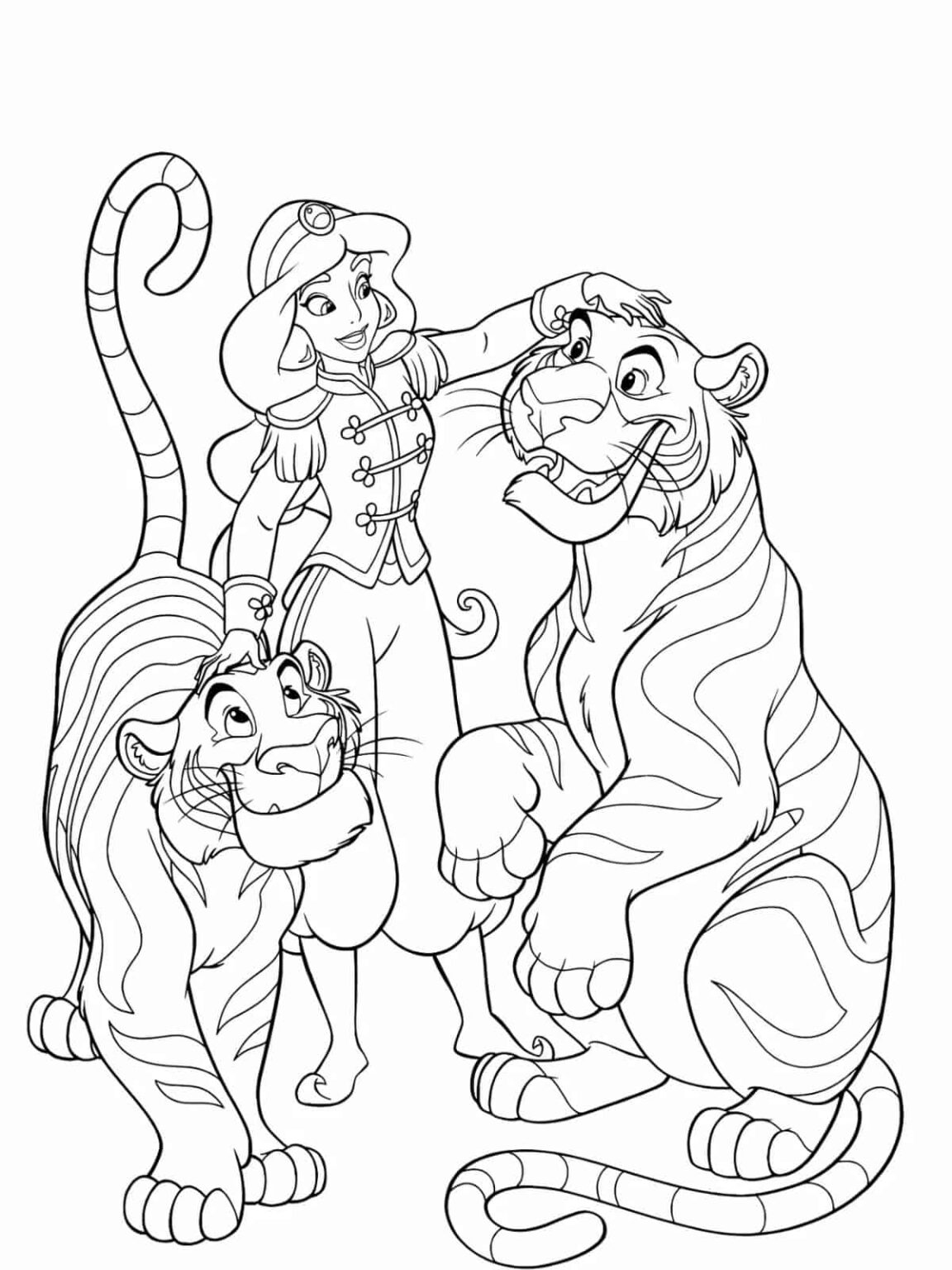 Mais de 30 páginas para colorir da princesa Jasmine para imprimir ...