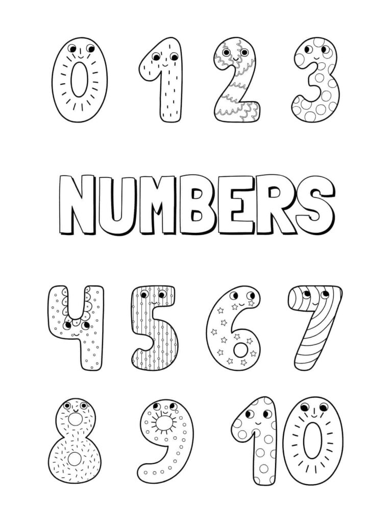 From 1 to 10: Fun Number Coloring Pages For Kids 🔢🌈 ...